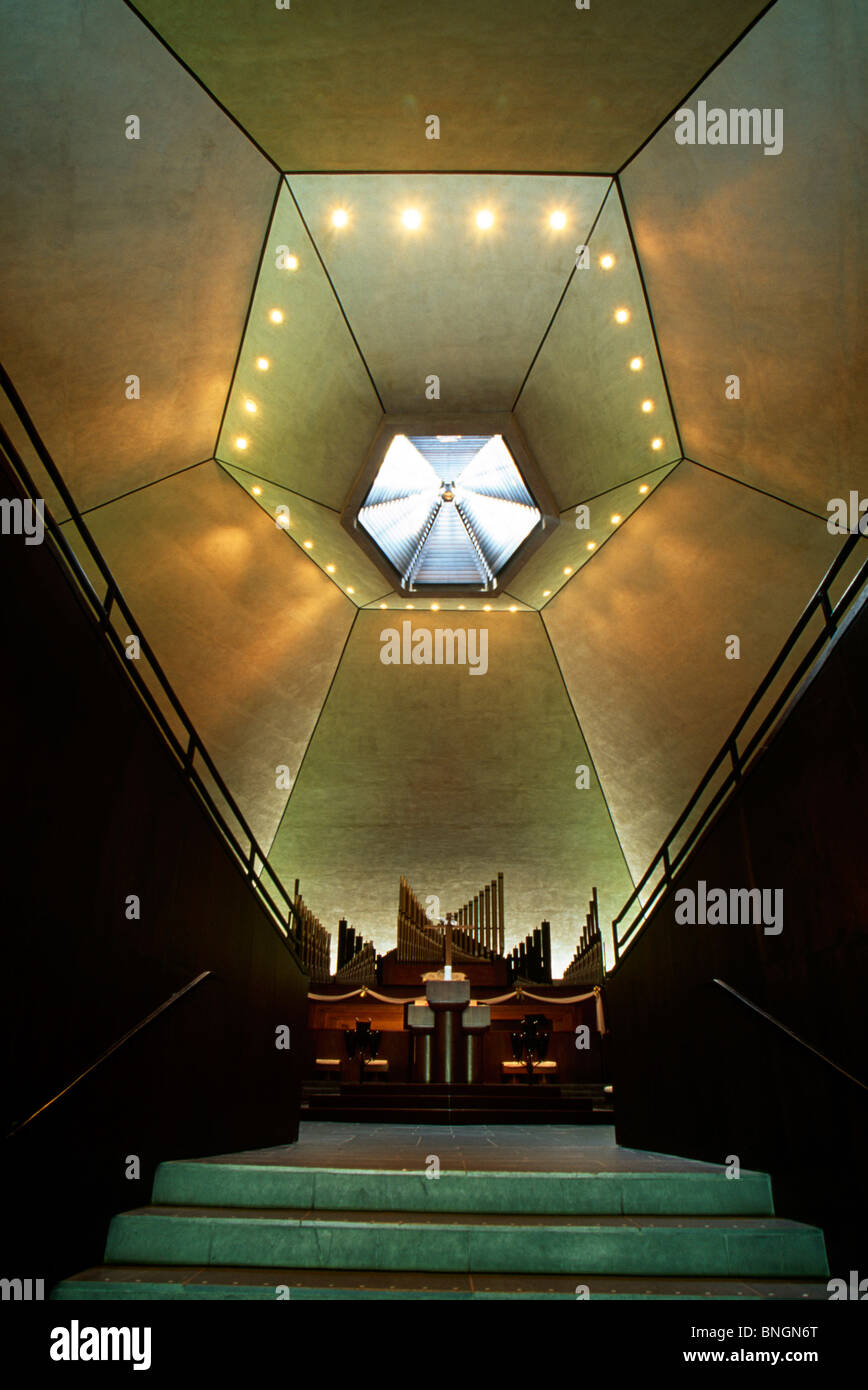 USA, Indiana, Columbus, North Christian Church interior Stock Photo - Alamy