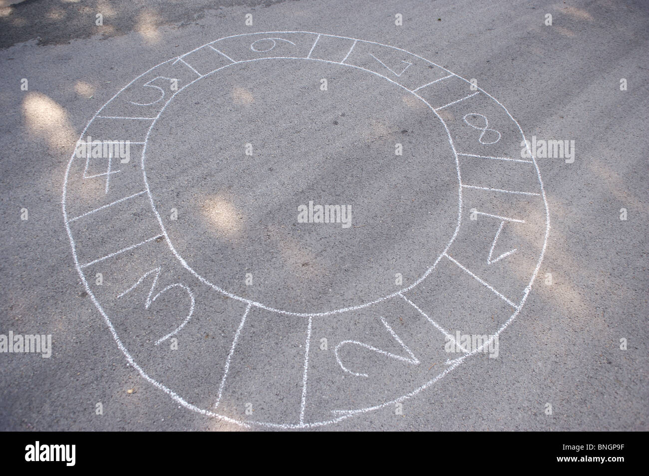 Chalk drawn game for kids Stock Photo - Alamy