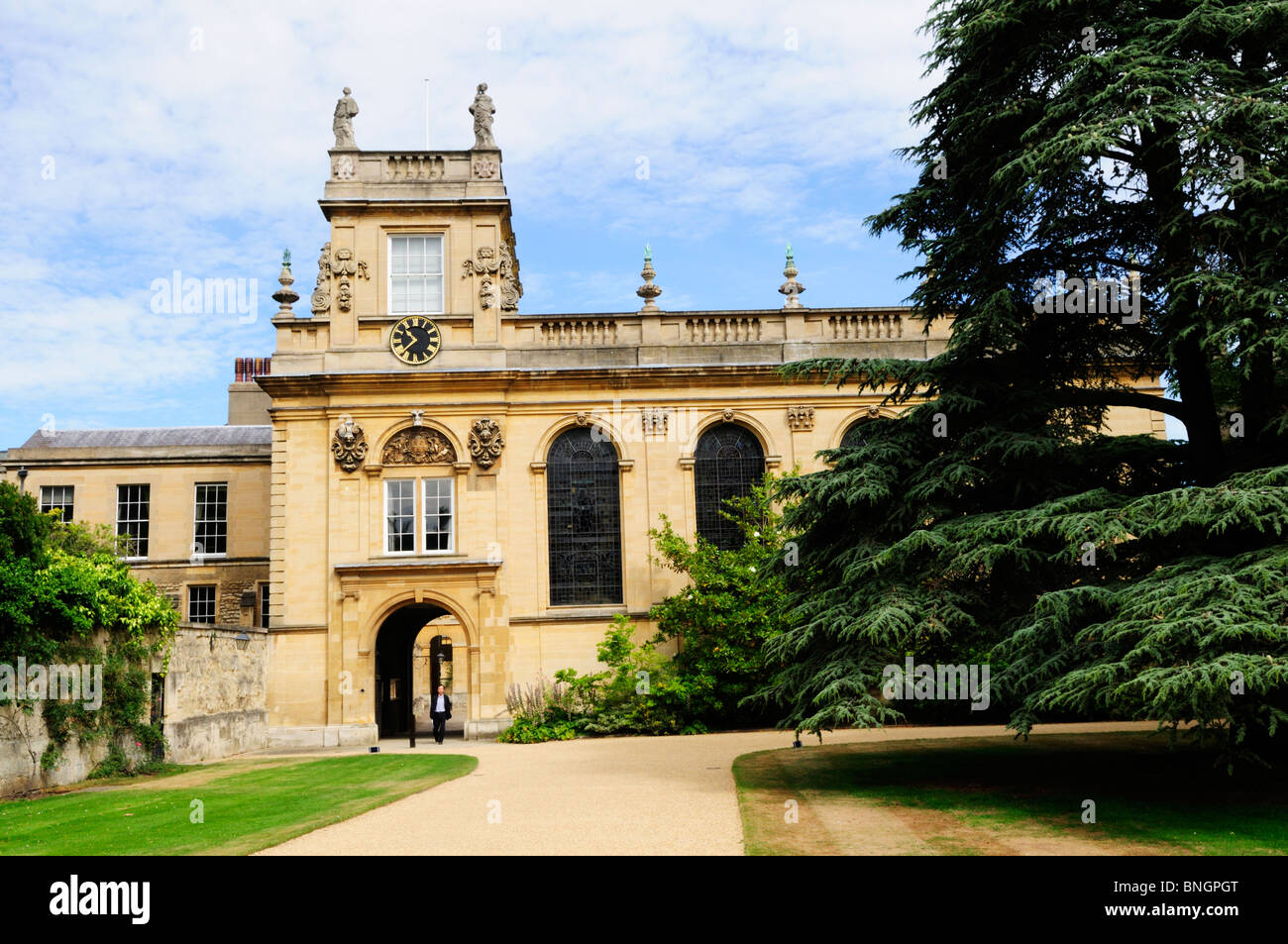 Front Quadrangle and Chapel at Trinity College, Oxford, England, UK ...