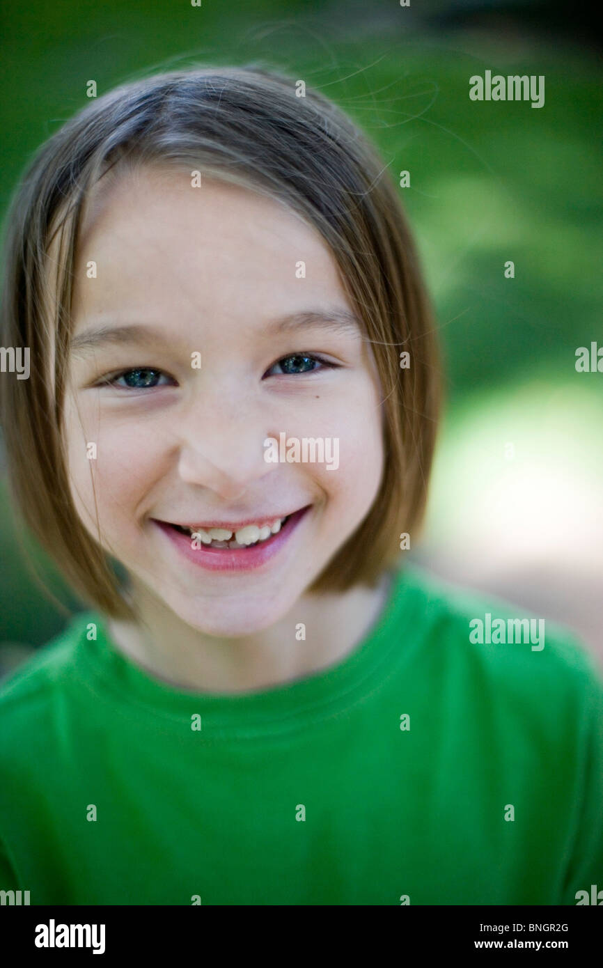 Portrait of a girl smiling, Texas, USA Stock Photo - Alamy