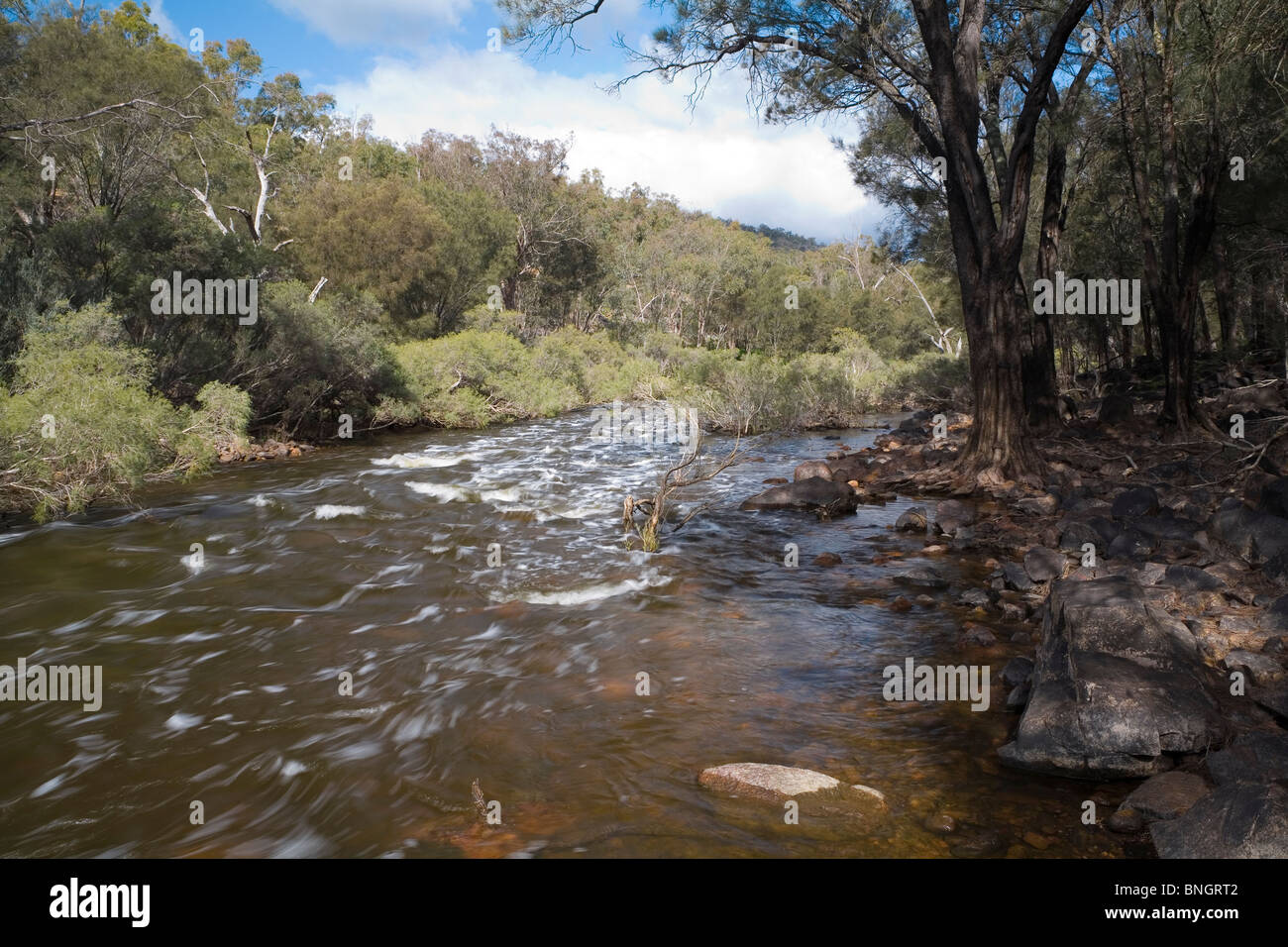 The Avon River flowing through the Avon Valley, Perth. Western ...