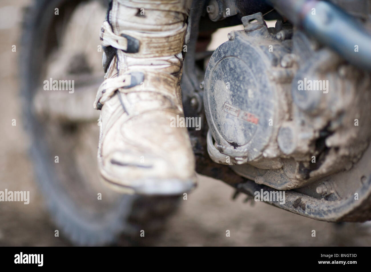 Motocross bike riders boot hi-res stock photography and images - Alamy