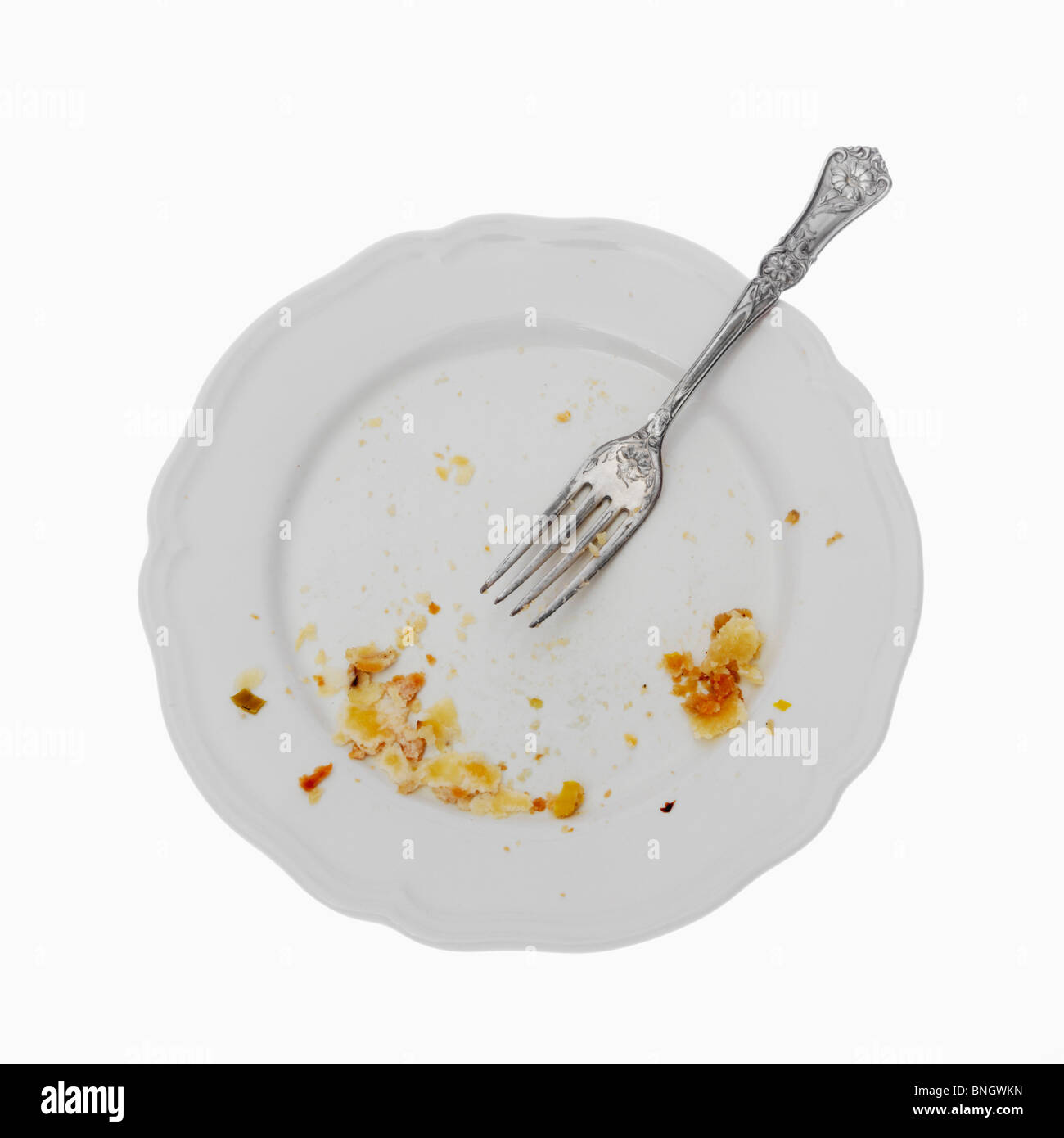 Dirty plate of food Cut Out Stock Images & Pictures - Alamy