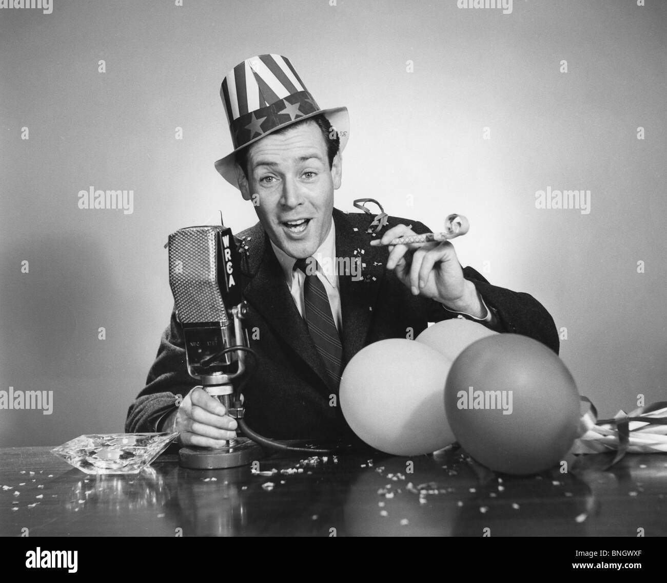 Balloon blower Black and White Stock Photos & Images - Alamy