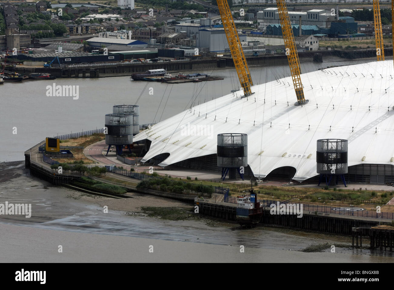 a view of part of the O2 arena in London's docklands Stock Photo - Alamy