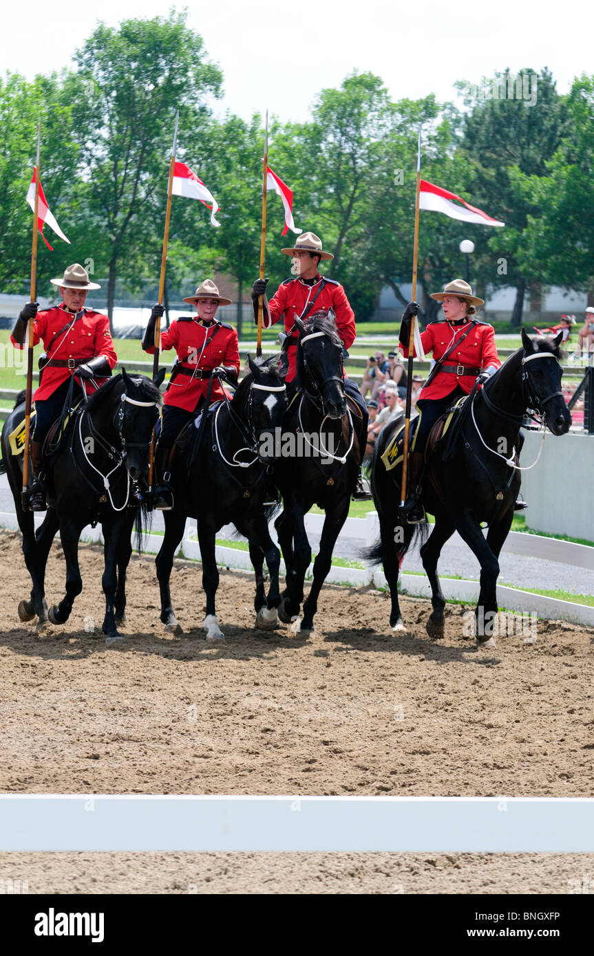 Four Officers Riding For The Musical Ride Of The Royal Canadian Mounted ...