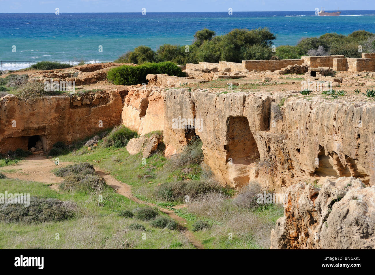 Tombs of the Kings are an early necropolis in Paphos Cyprus burial ...