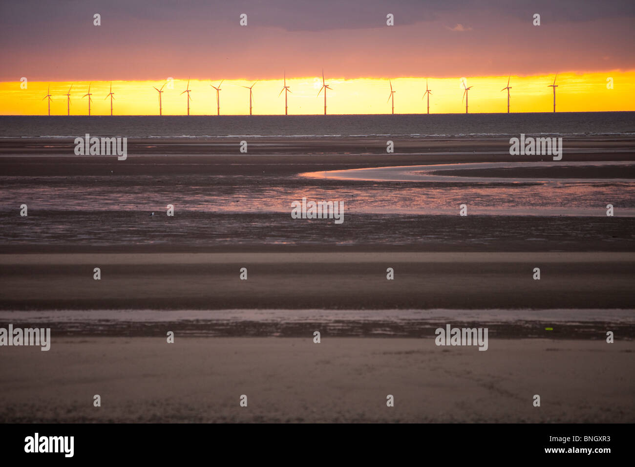 Rhyl Flats offshore wind farm off Rhyl in North Wales Stock Photo - Alamy