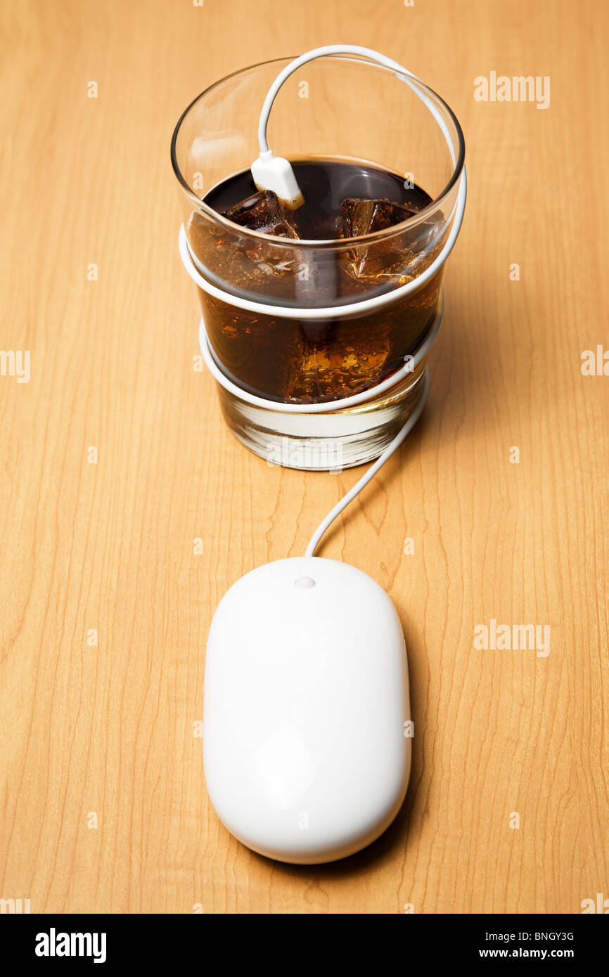 Computer mouse connected to cocktail Stock Photo - Alamy Computer mouse connected to cocktail Stock Photo - Alamy