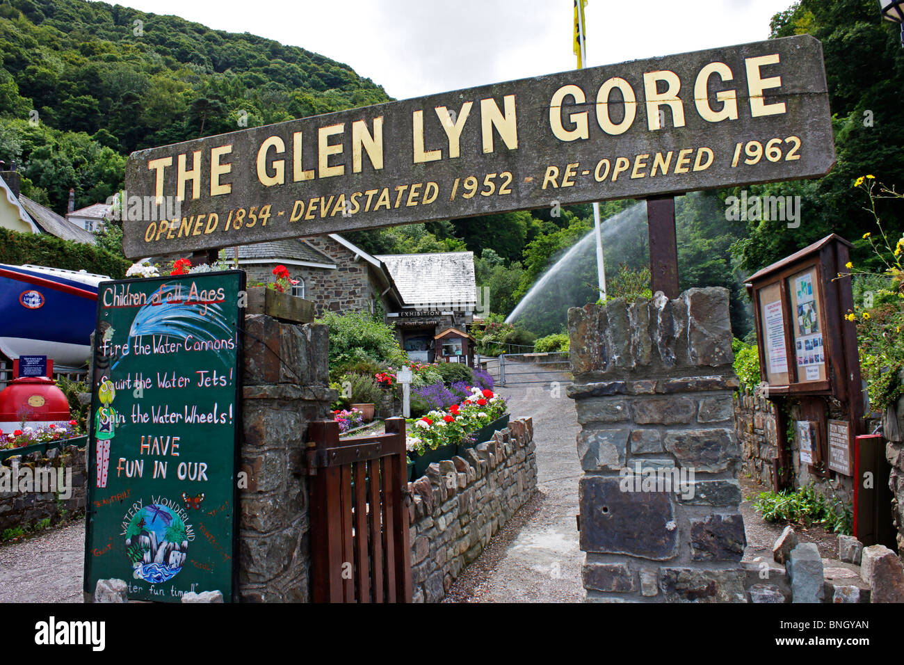 The Glen Lyn Gorge industrial museum in Lynmouth North Devon England ...