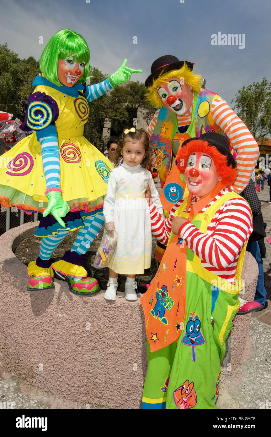 Clown parade in Mexico city with clowns from several countries Stock ...
