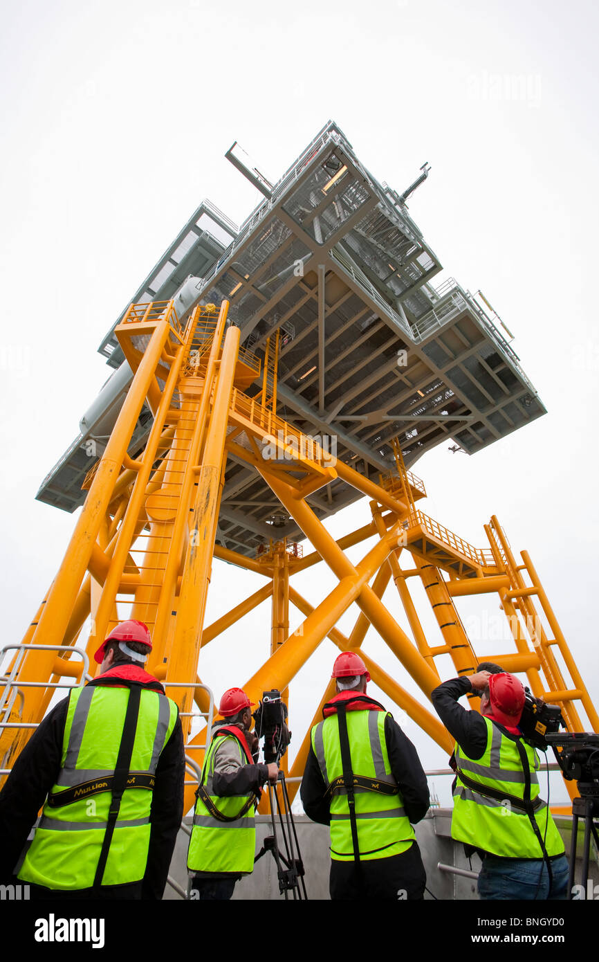 The transformer substation for the Walney Offshore wind farm, Barrow in ...