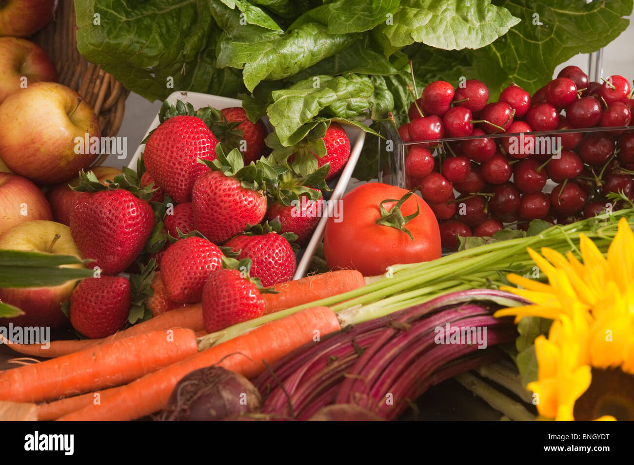 Assorted fruits and vegetables Stock Photo - Alamy