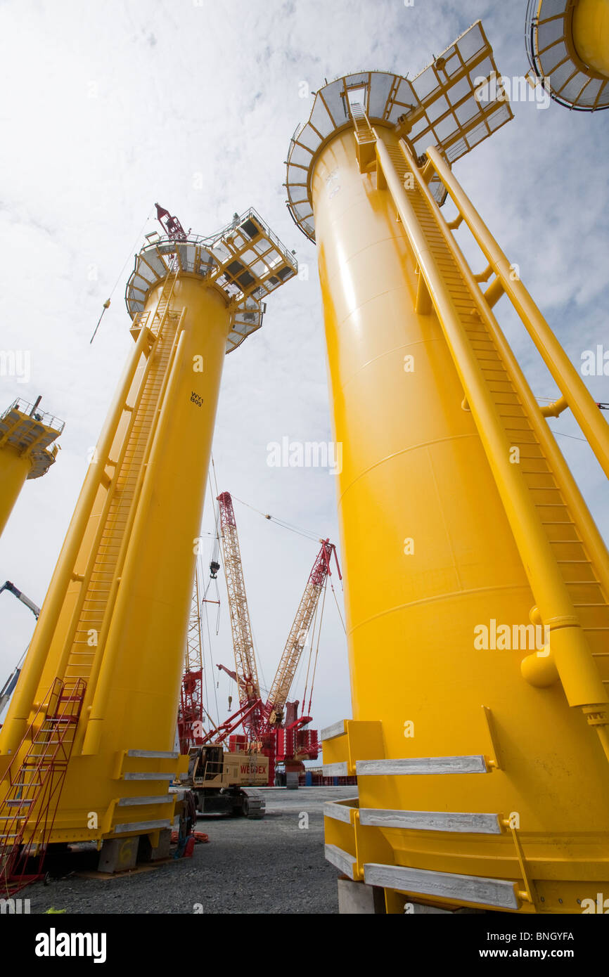 The shore base for the Walney Offshore wind farm, Barrow in Furness ...