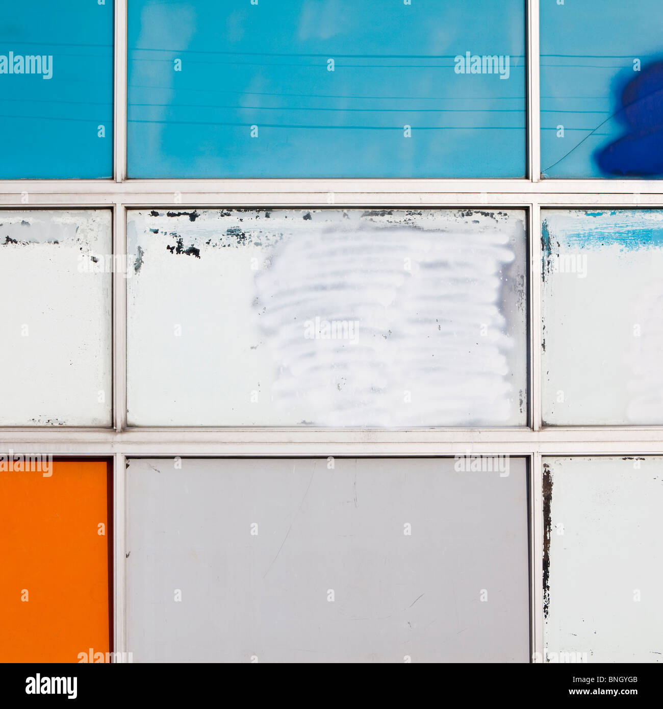 Close-up of a colorful door of a garage, Seattle, Washington State, USA ...