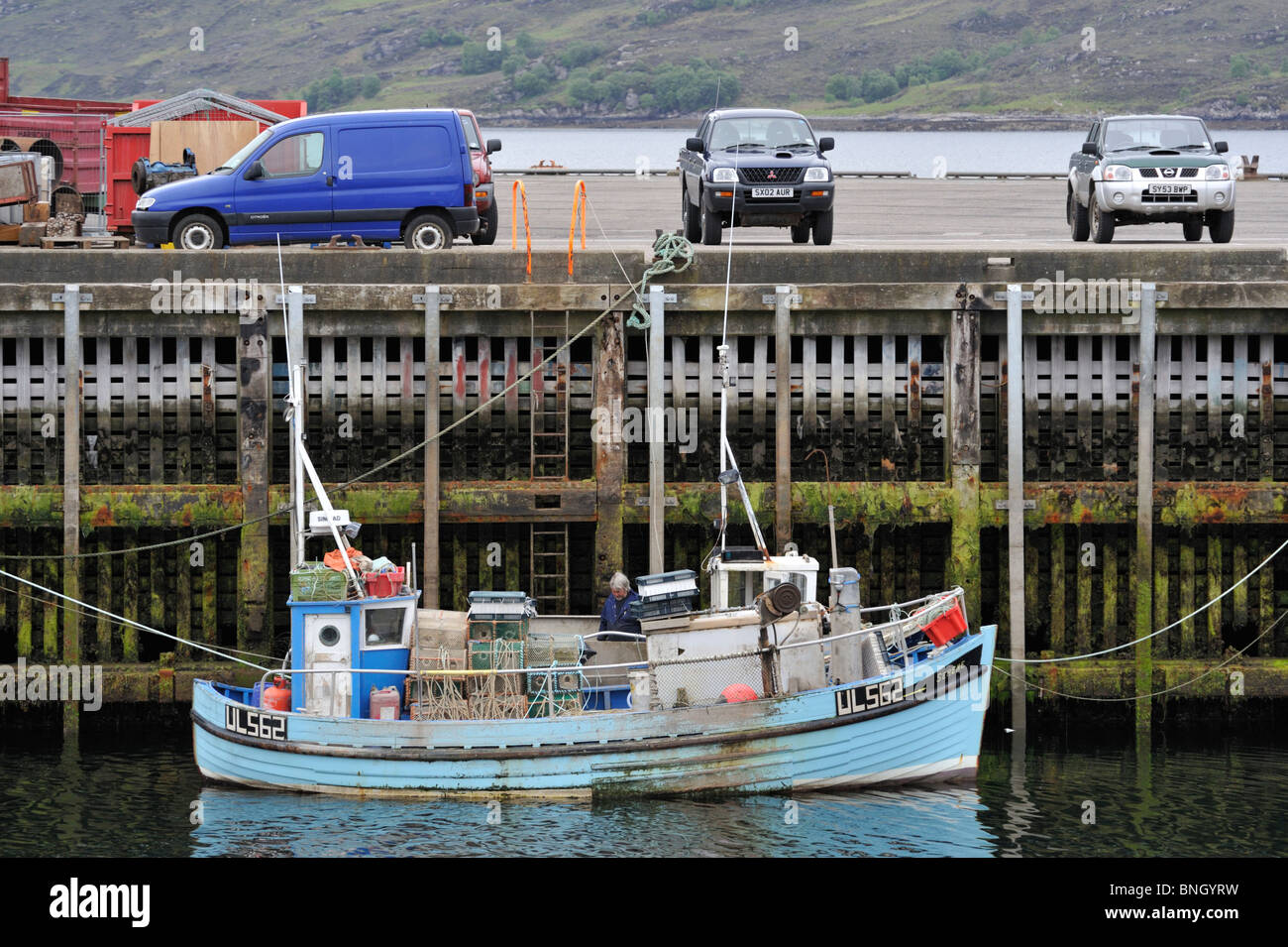 Lobster fishing boat "Serene" at Ullapool Harbour. Ullapool, Ross and ...