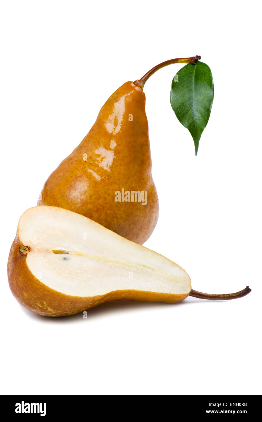 object on white - food pear close up Stock Photo - Alamy