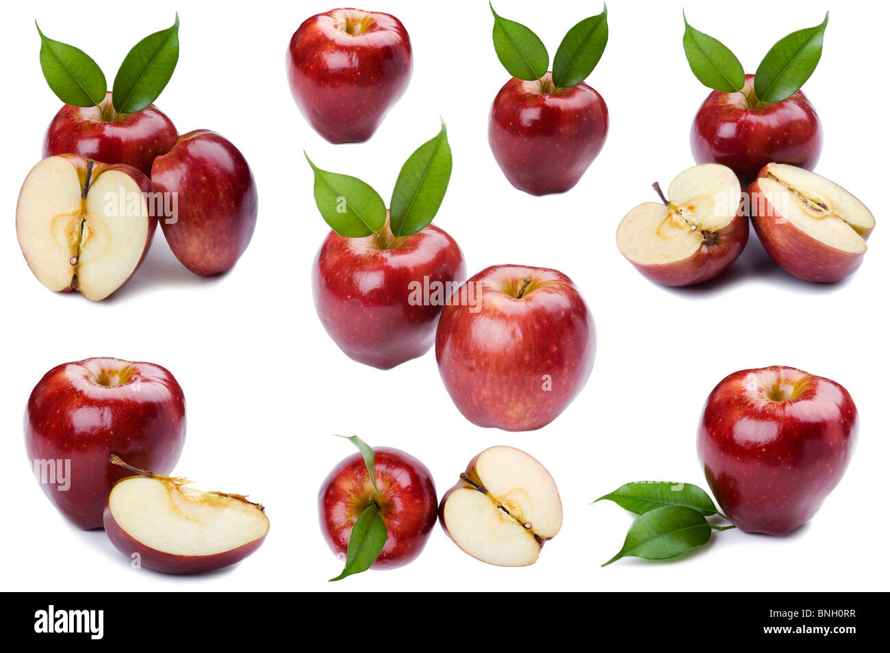 object on white - food apple close up Stock Photo - Alamy
