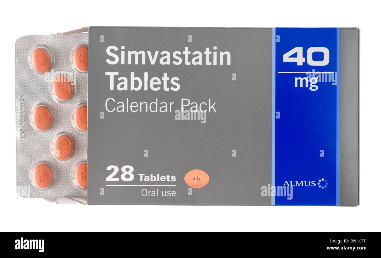 Simvastatin, most commonly prescribed statin, statins Stock Photo - Alamy