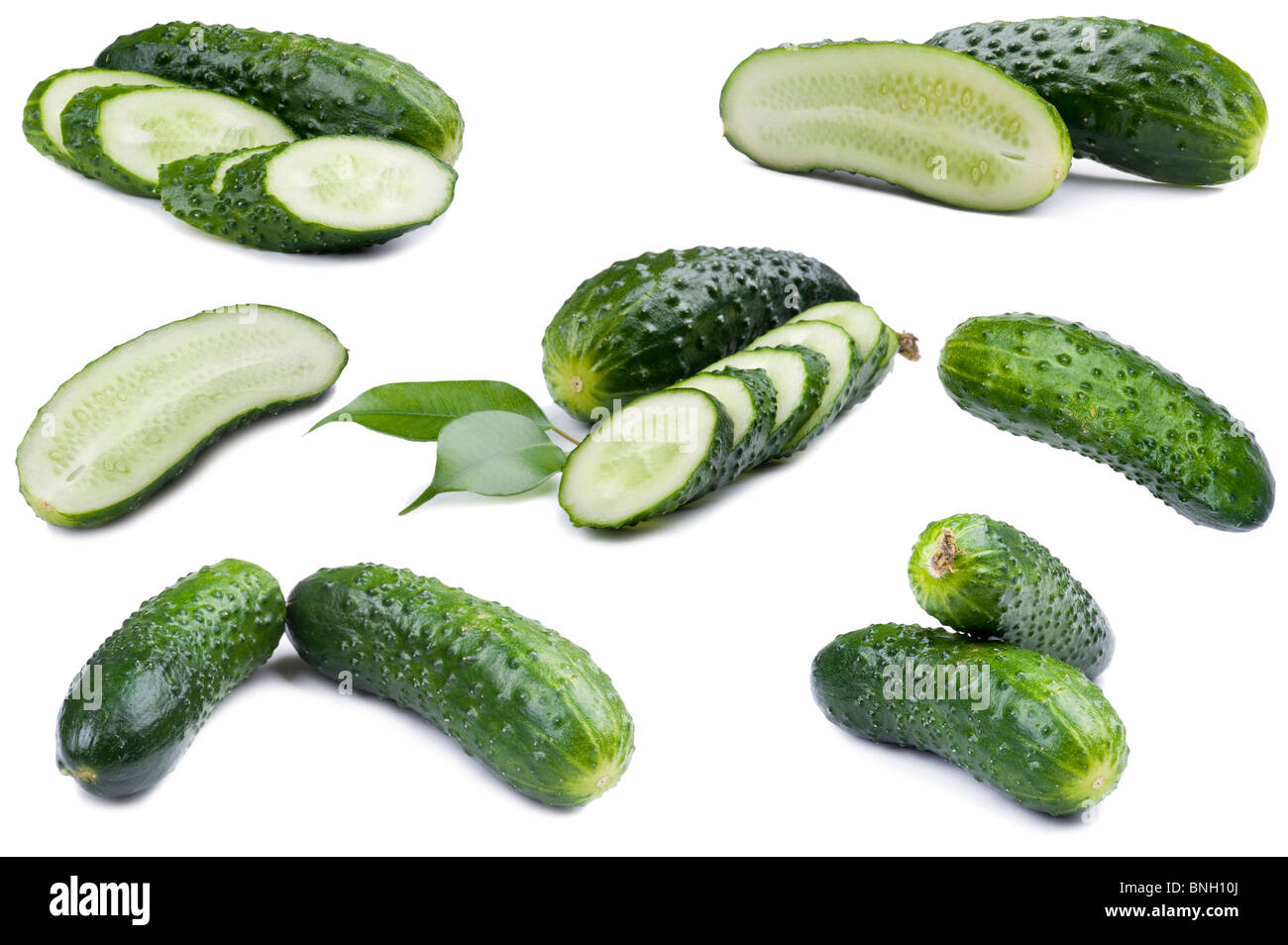 object on white - food cucumber close up Stock Photo - Alamy