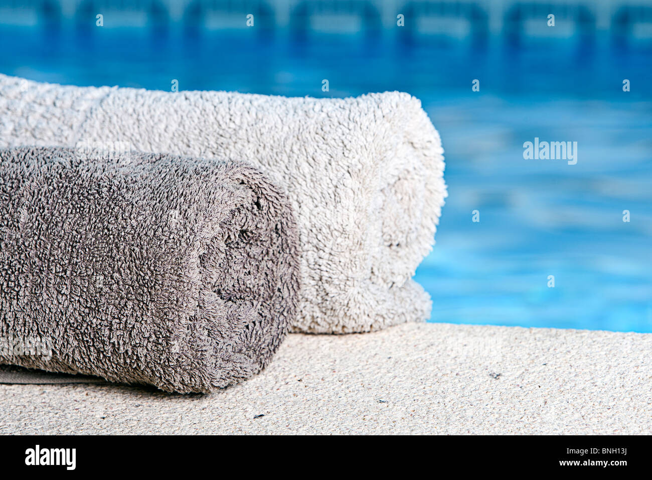 Pool towels rolled up hi-res stock photography and images - Alamy