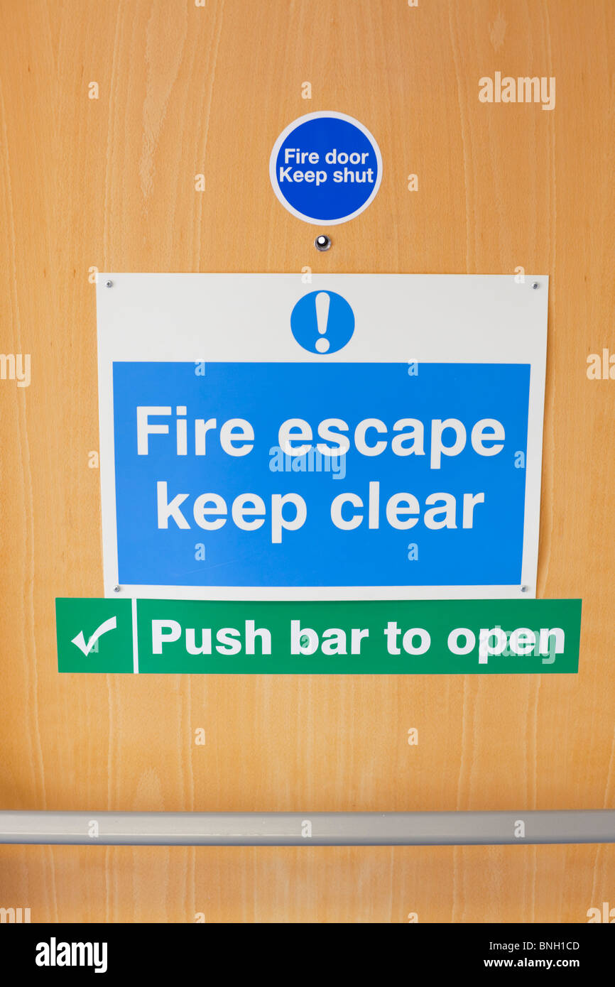 Fire escape door, London, UK Stock Photo - Alamy