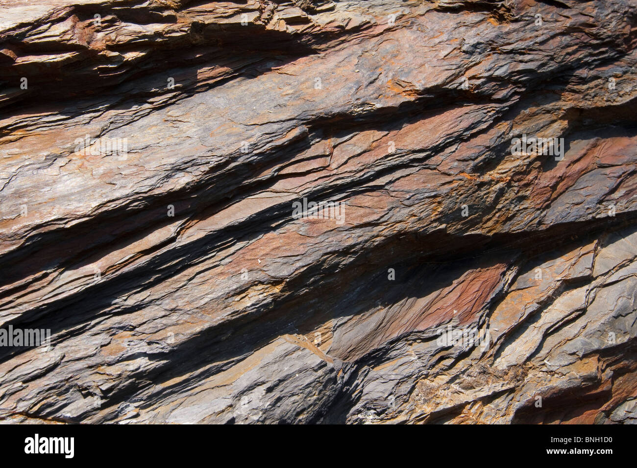 Detail of Schist slate rock Stock Photo - Alamy