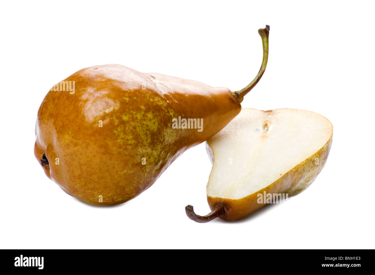 object on white - food pear close up Stock Photo - Alamy