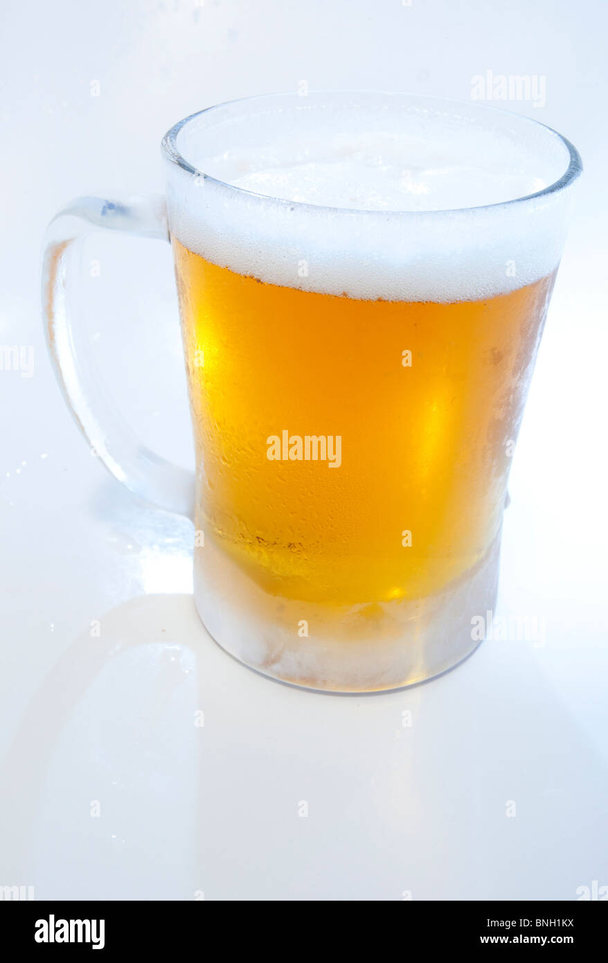 Glass of cold beer - cut out, cutout Stock Photo - Alamy