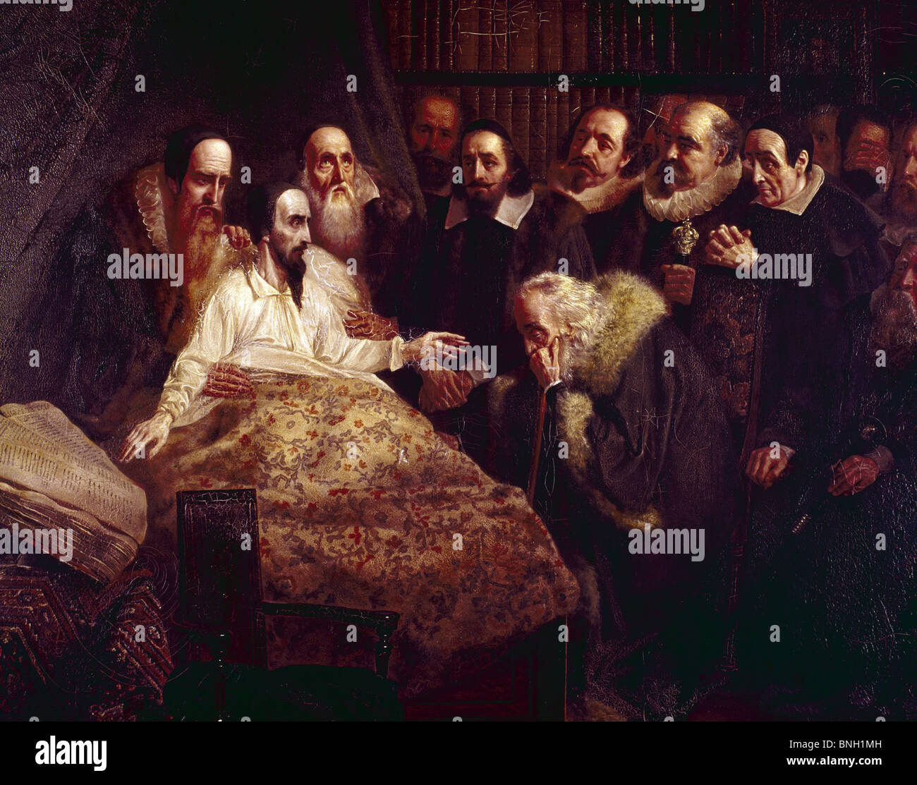 Death of Calvin by Joseph Hornung, (1792-1870 Stock Photo - Alamy