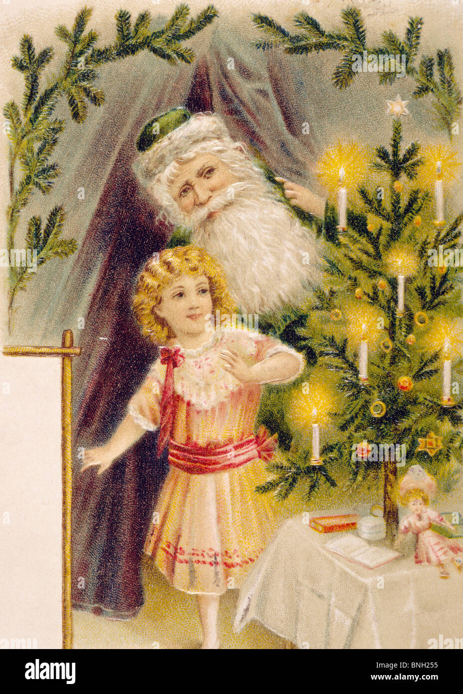 Santa, Nostalgia Cards Stock Photo - Alamy