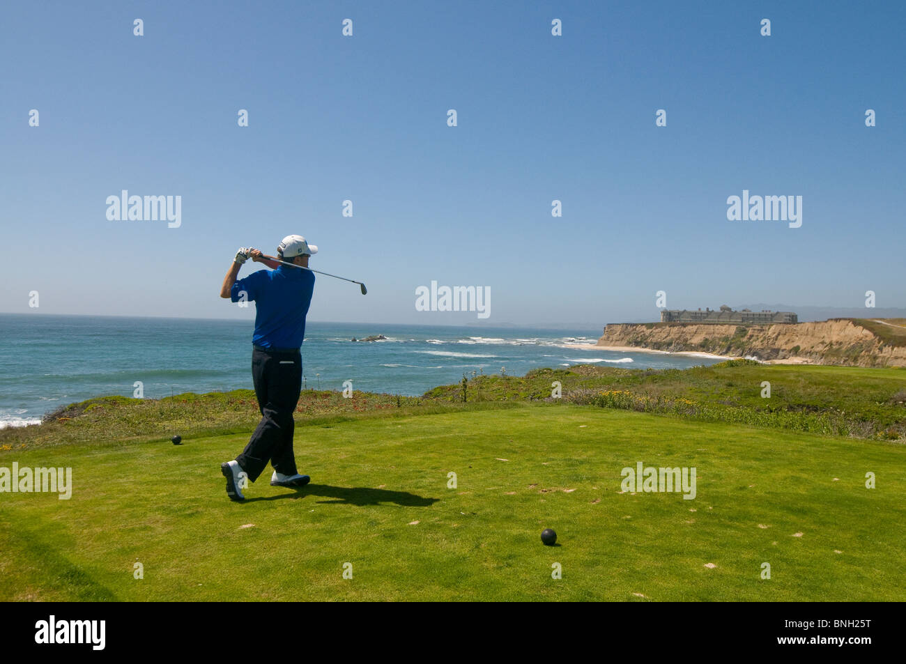 Ritz Carlton Half Moon Bay Ocean Golf course California Stock Photo - Alamy