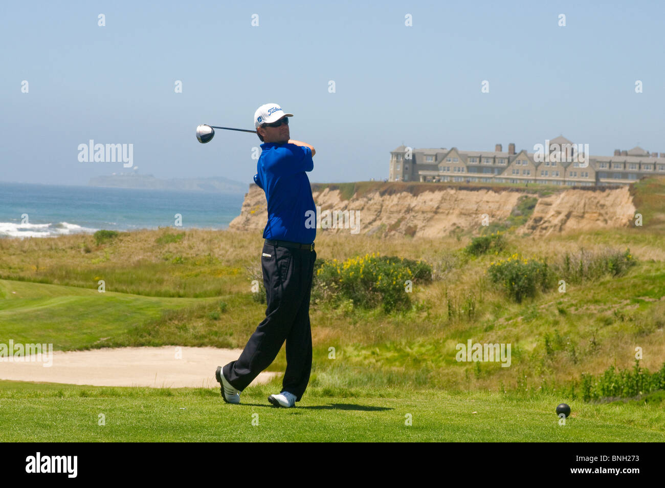 Ritz Carlton Half Moon Bay Ocean Golf course California Stock Photo - Alamy