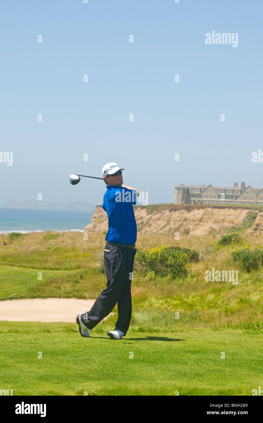 Ritz Carlton Half Moon Bay Ocean Golf course California Stock Photo - Alamy