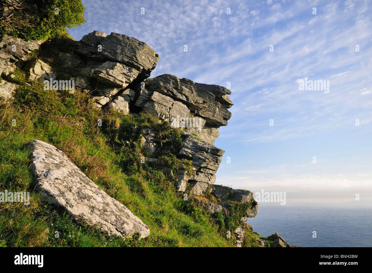 Shattered Devonian Limestone Rock outcrop of Castle Rock, Valley Of The ...