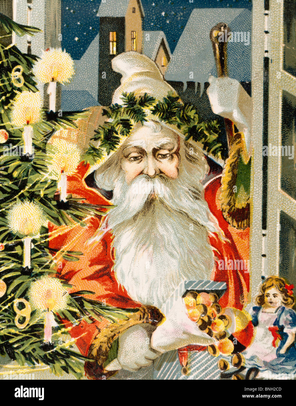 Old fashioned santa illustration hi-res stock photography and images ...