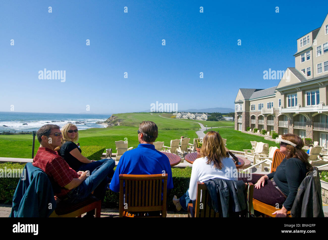 Ritz Carlton Half Moon Bay Ocean Golf course California Stock Photo - Alamy