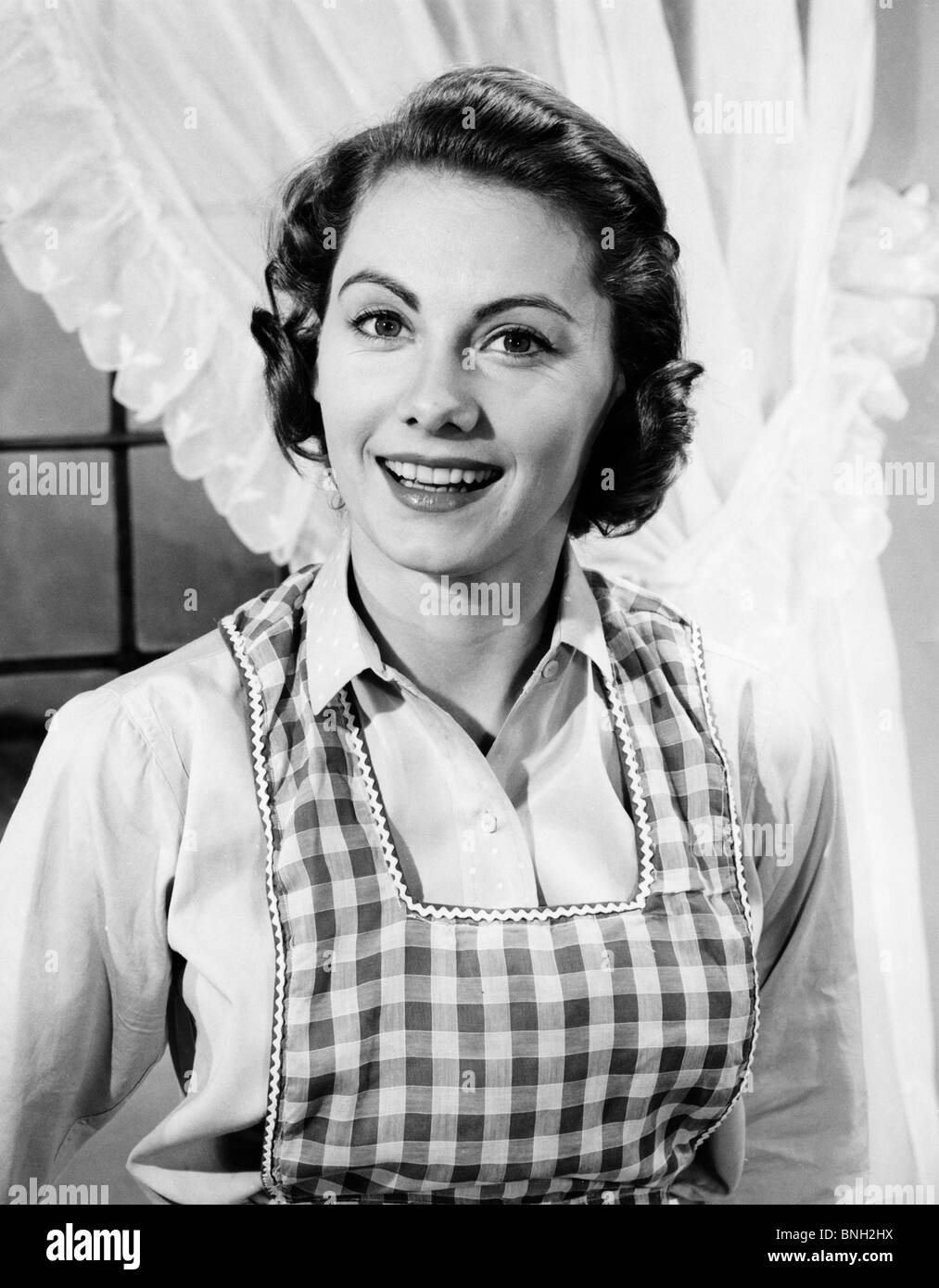 Portrait woman window Black and White Stock Photos & Images - Alamy