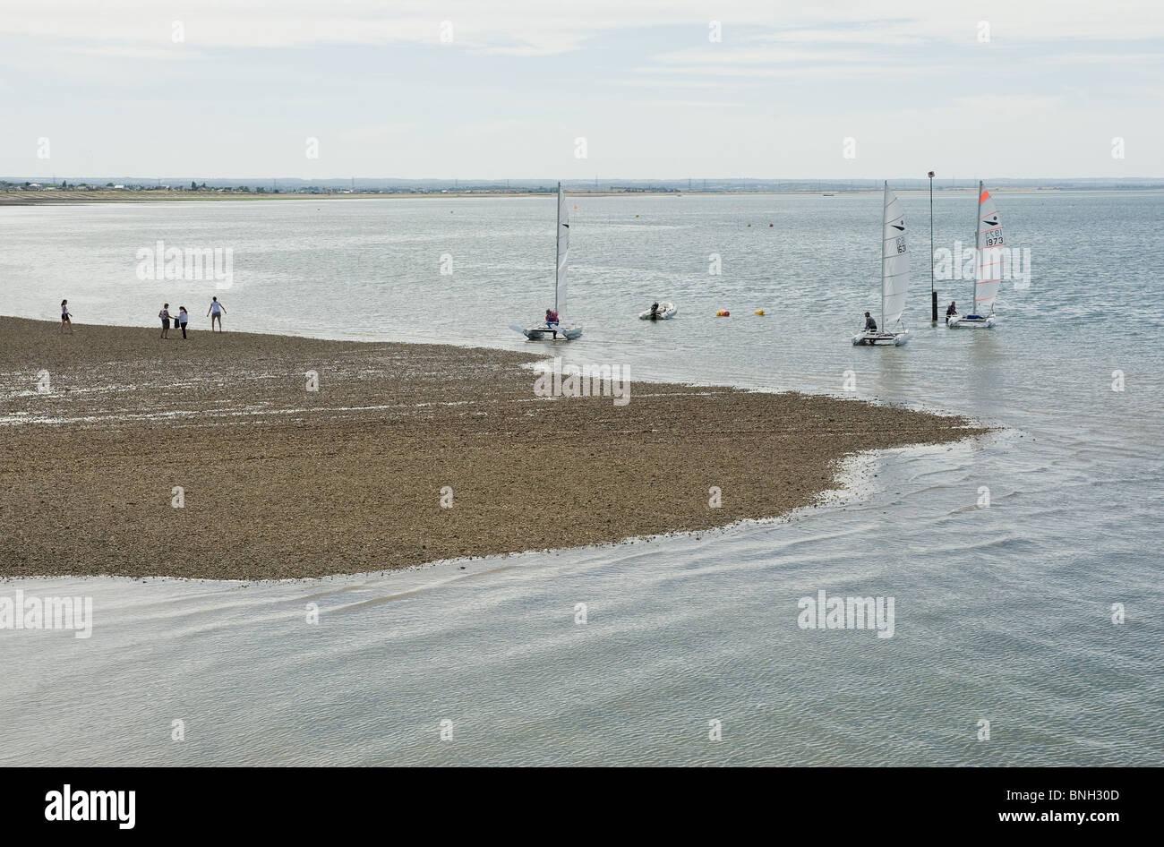 Low tide at Whitstable in Kent. Photo by Gordon Scammell Stock Photo ...