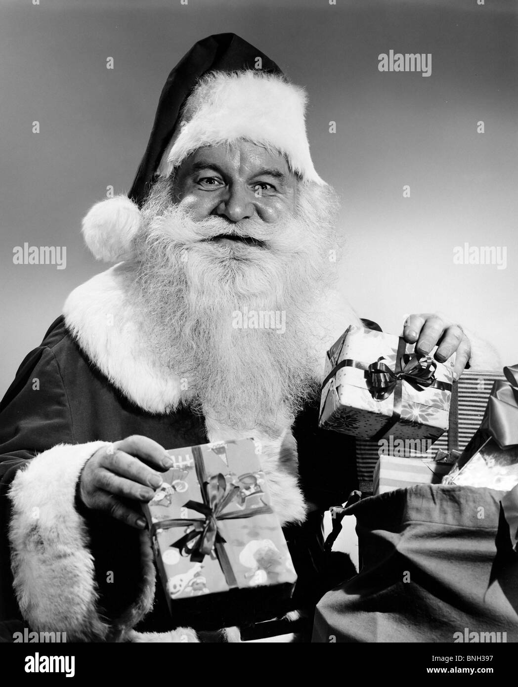 Close up man christmas Black and White Stock Photos & Images - Alamy