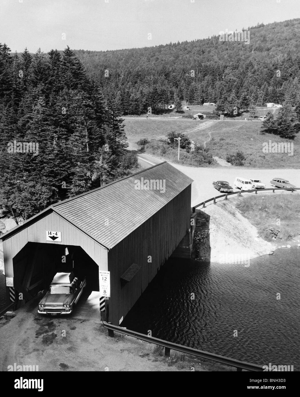 Covered bridge photography Black and White Stock Photos & Images - Alamy