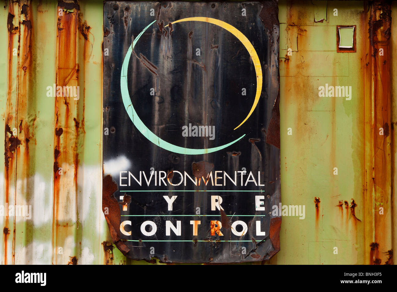 Environmental Tyre Control sign Stock Photo - Alamy