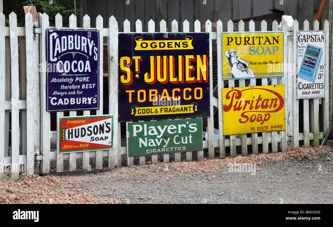 OLD ADVERTISING SIGNS Stock Photo - Alamy