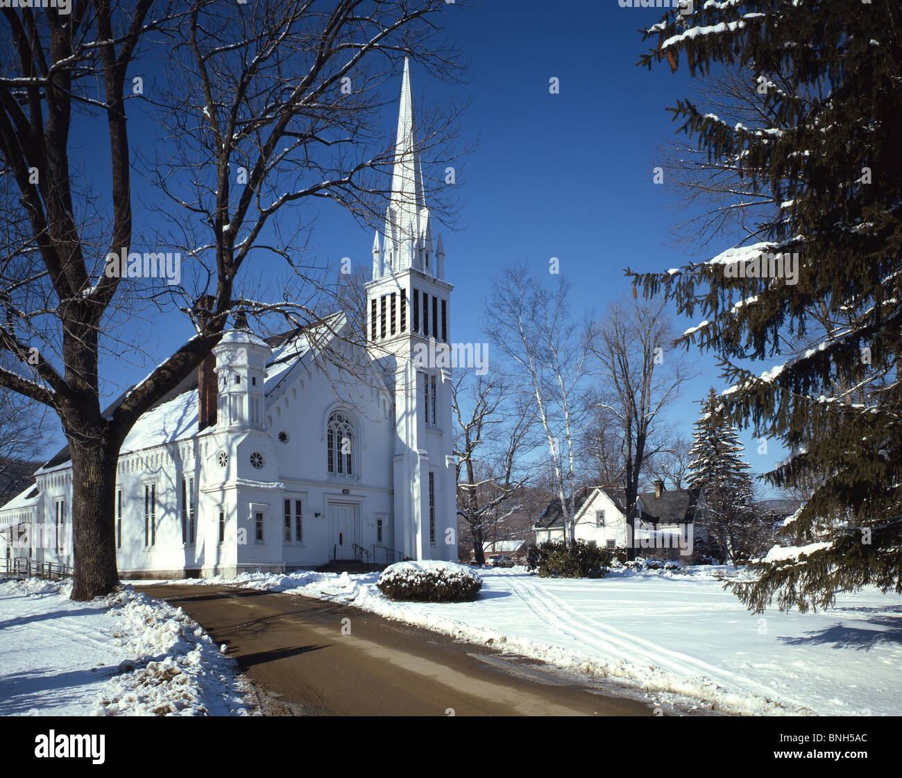New England Church, CT Stock Photo - Alamy