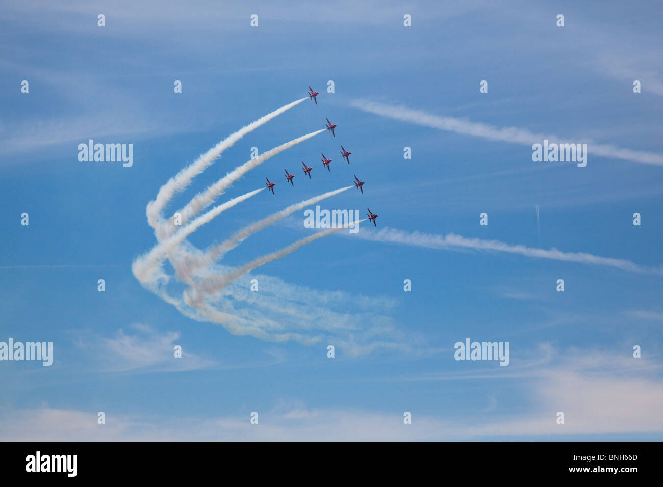 Red Arrows Air Show at Biggin Hill 2010 Stock Photo - Alamy