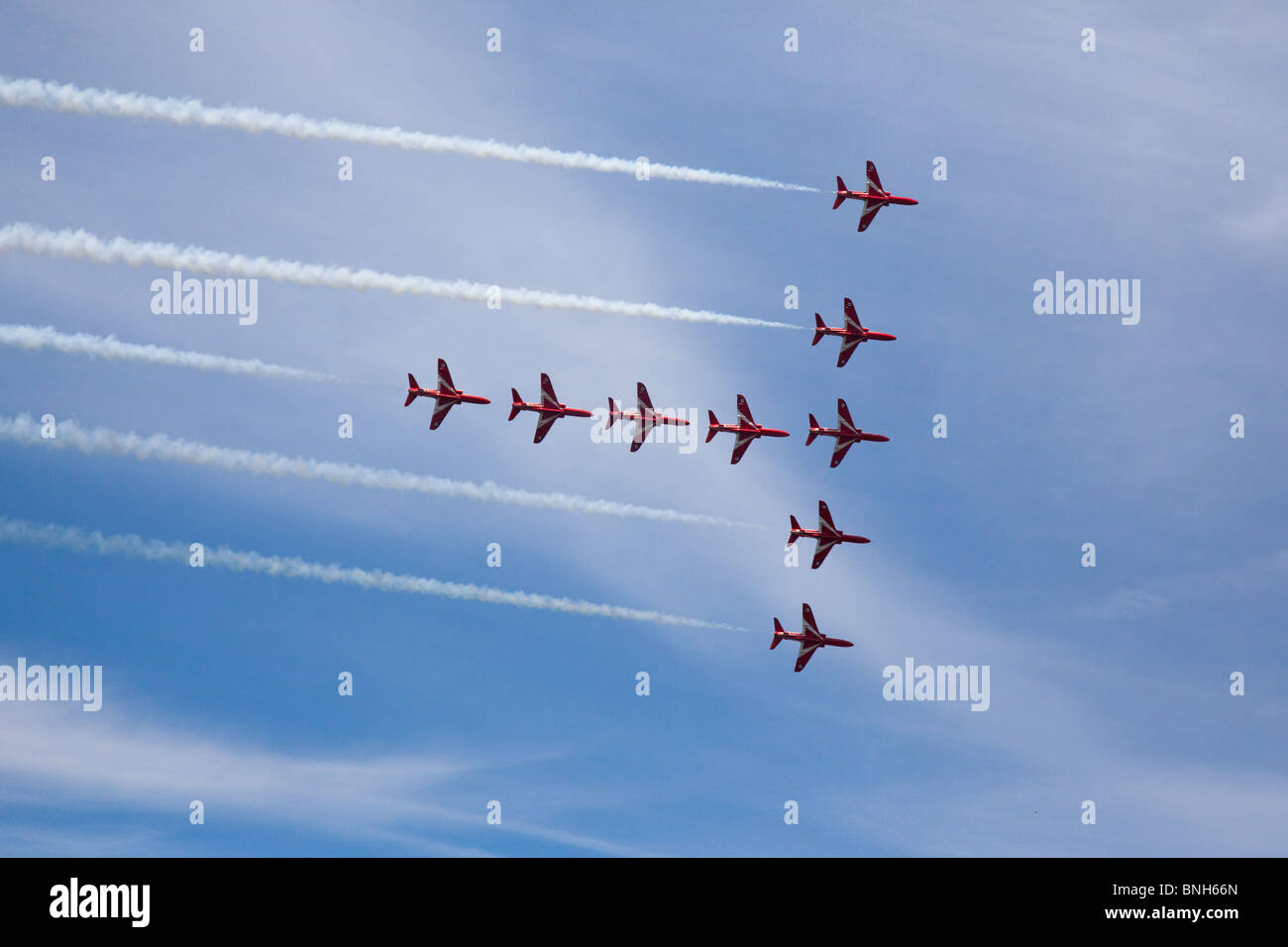 Red Arrows Air Show at Biggin Hill 2010 Stock Photo - Alamy