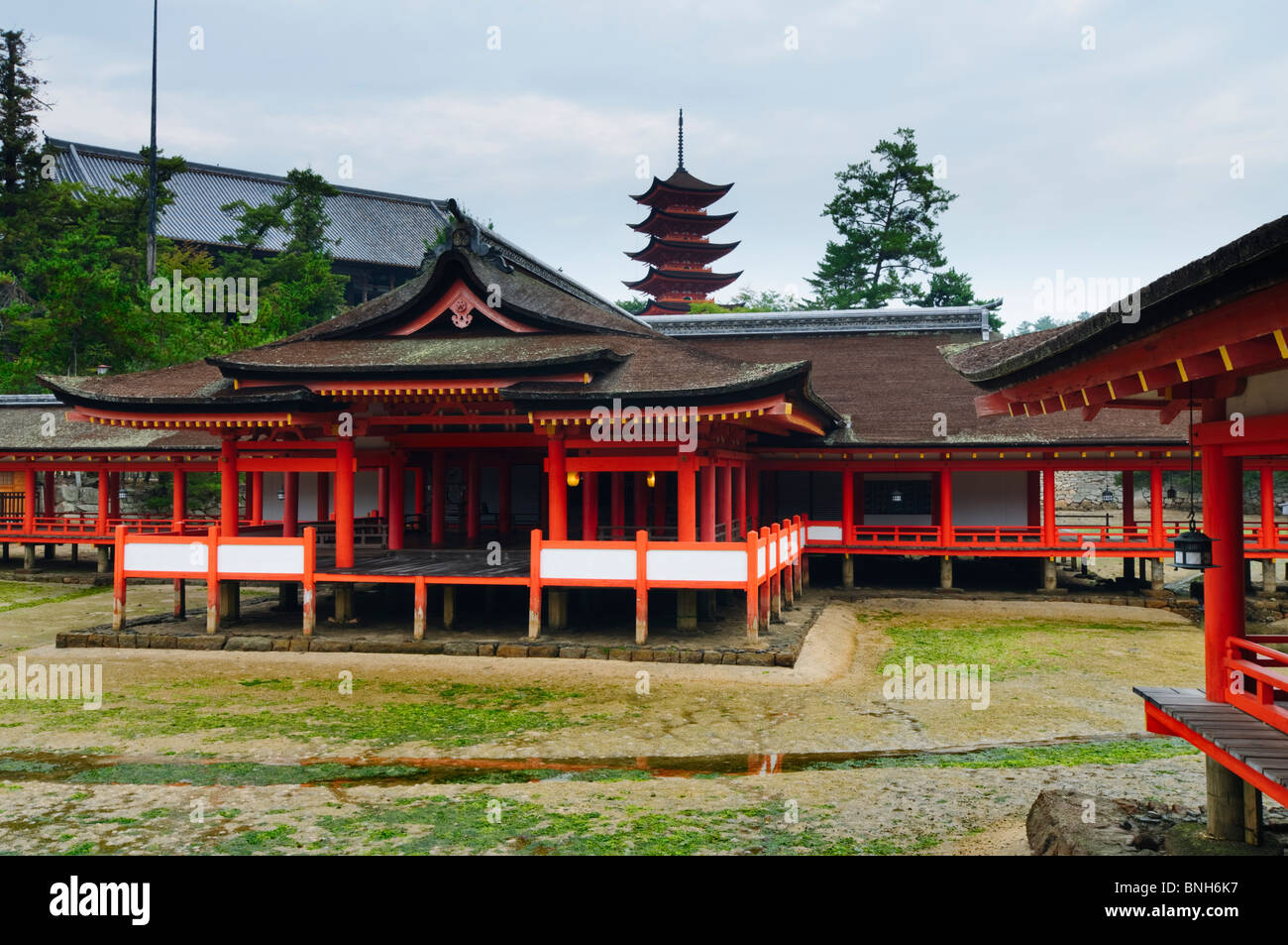 Itsukushima Shrine, Goju-no-to (Five-Storied Pagoda) and Senjokaku (One ...