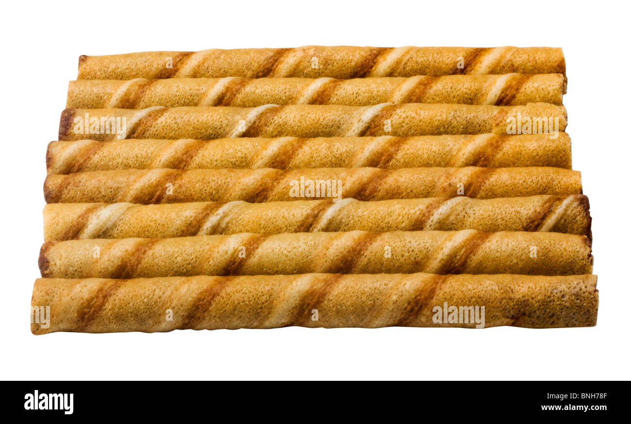 Close-up of chocolate wafer sticks in a row Stock Photo - Alamy