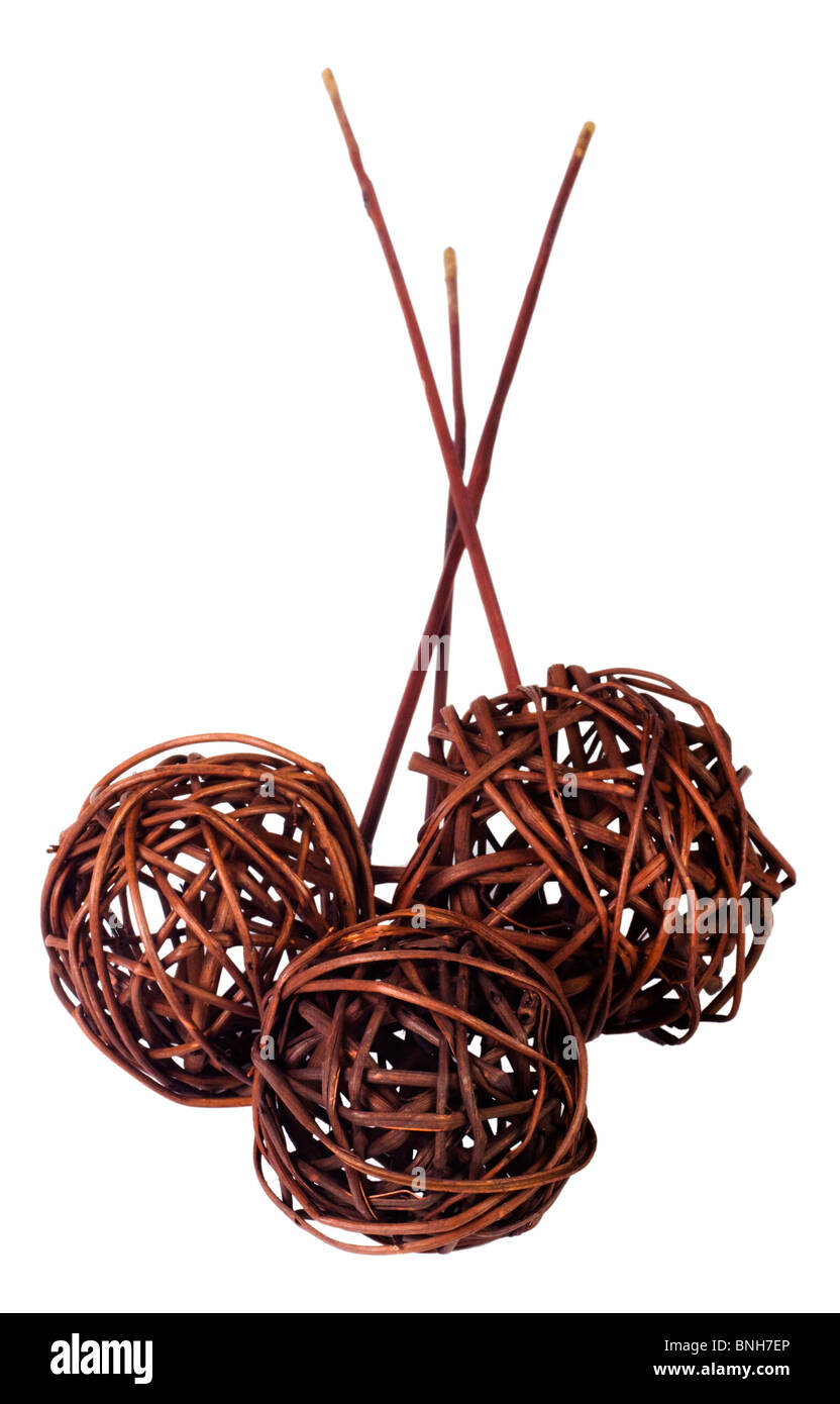 Close-up of wicker balls Stock Photo - Alamy