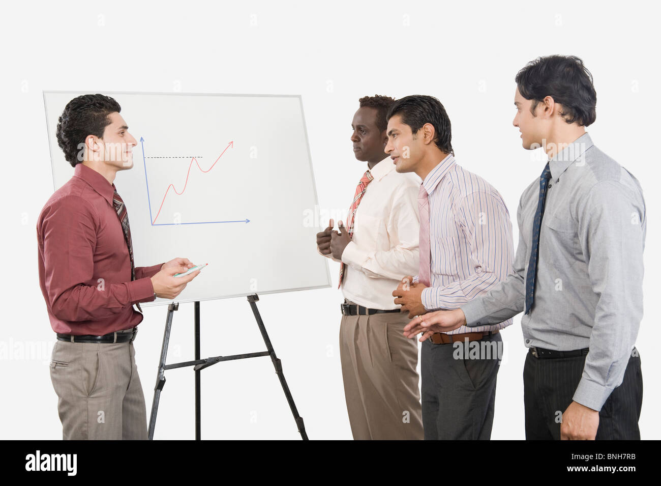 Businessman giving presentation Stock Photo - Alamy